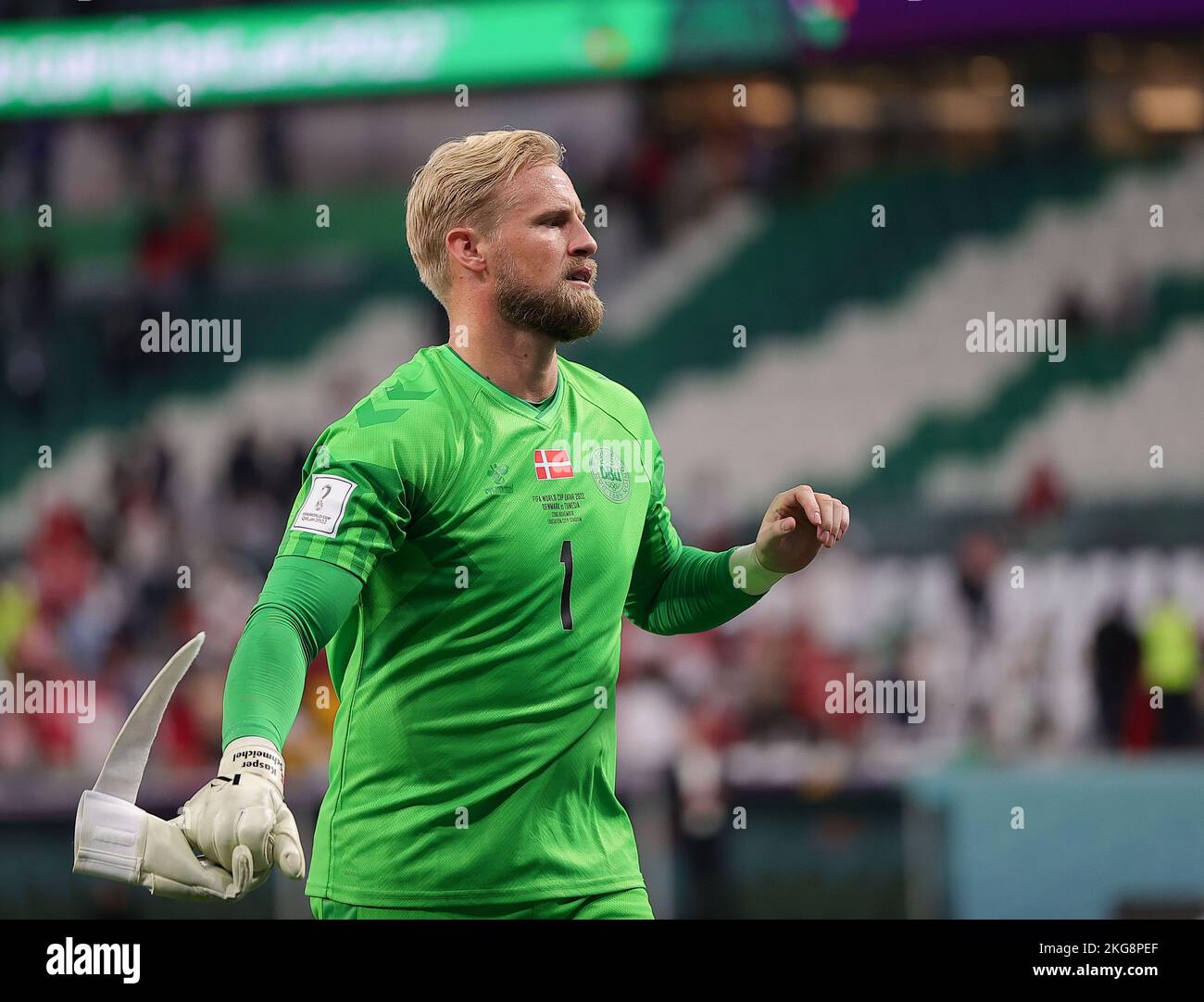Al Rayyan, Qatar. 22nd Nov, 2022. Kasper Schmeichel, goalkeeper of ...