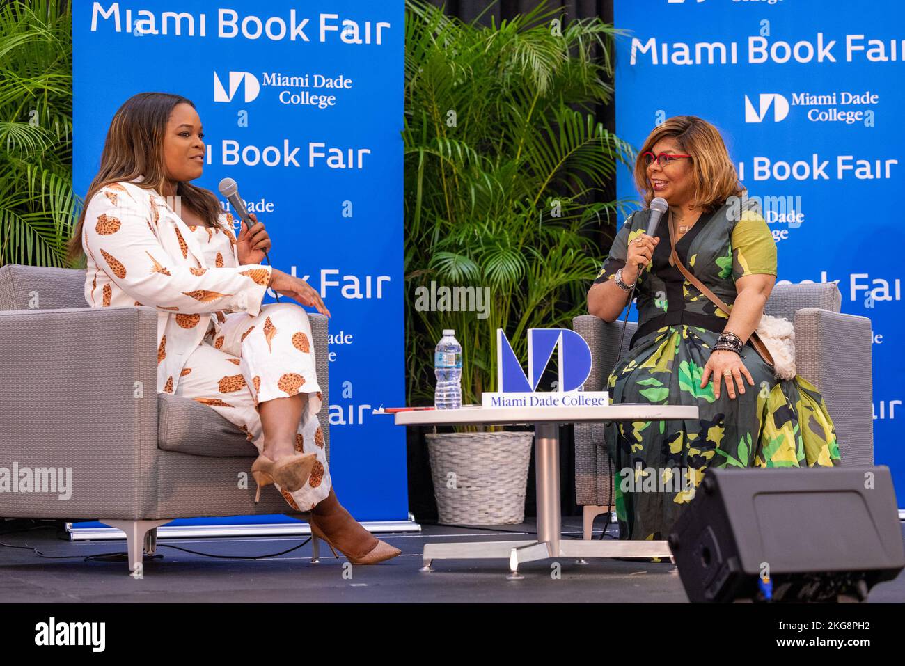 MIAMI, FL-NOV 20: Alex Finnie and April Ryan are seen during the Miami ...