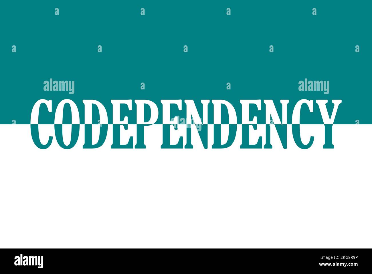 Codependency. Colorful typography banner with word. Text caption, art ...