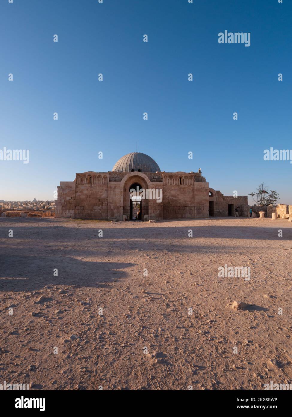 Scenic view of ruins of old famous historical Umayyad Palace - large ...