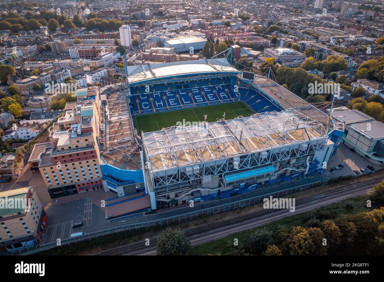 Stamford Bridge Stadium the Home of Chelsea Football Club an Aerial ...