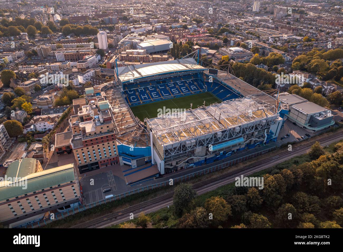 Stamford Bridge Stadium the Home of Chelsea Football Club an Aerial ...