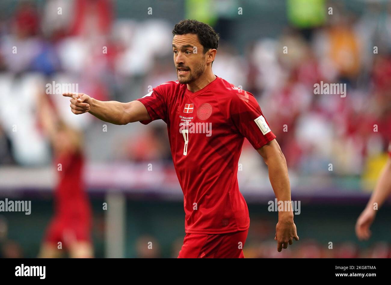 Denmark's Thomas Delaney during the FIFA World Cup Group D match at ...
