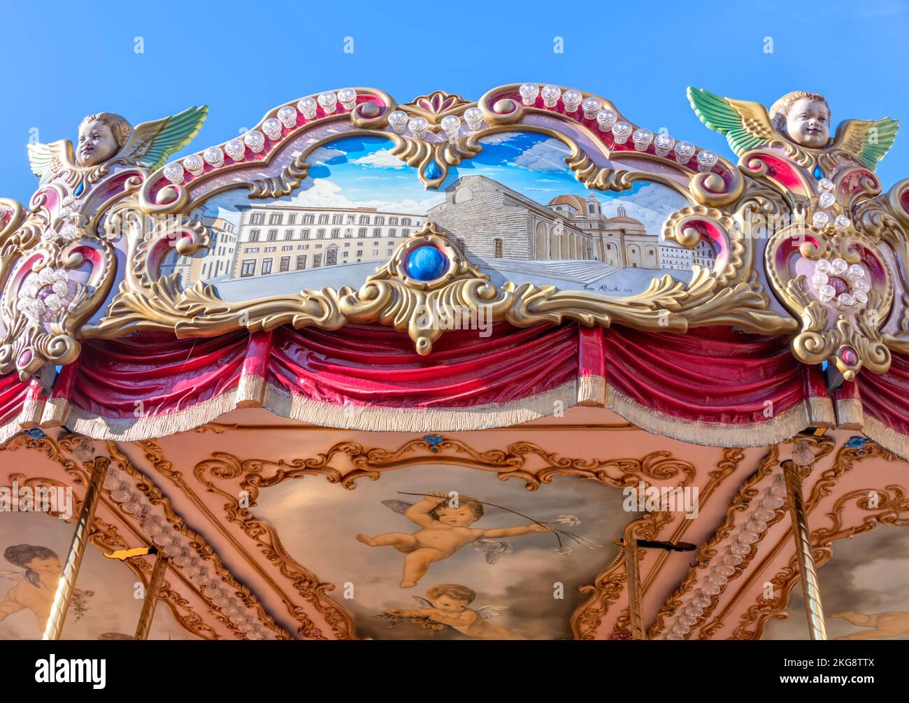 Ornate fairground carousel florence hi-res stock photography and images ...