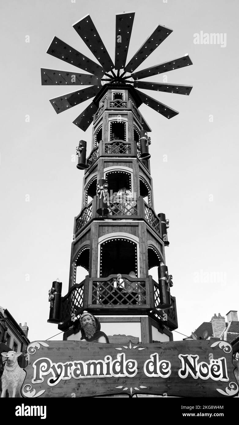Christmas pyramid decoration Black and White Stock Photos & Images - Alamy