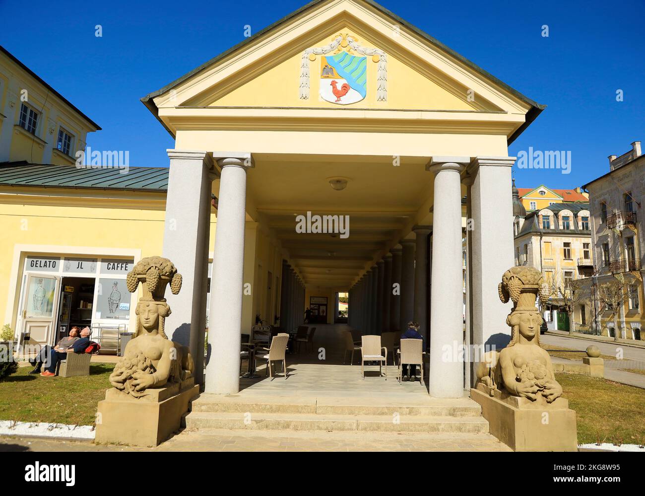 Part of the New Colonnade in Frantiskovy Lazne are the Gas Spa and a ...