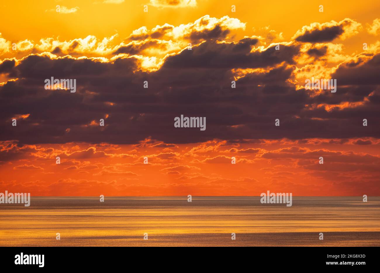 Dramatic Colorful Sunrise Sky. Mediterranean Sea. Abstract Red Sky ...