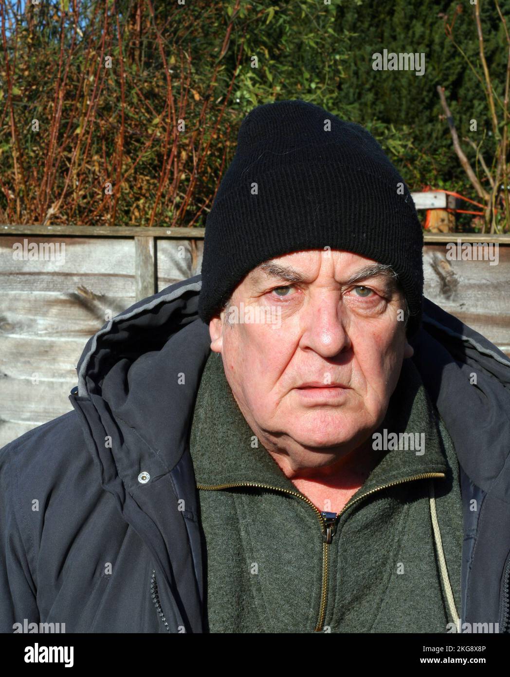 Unhappy senior or old man staring at the camera looking angry Stock ...