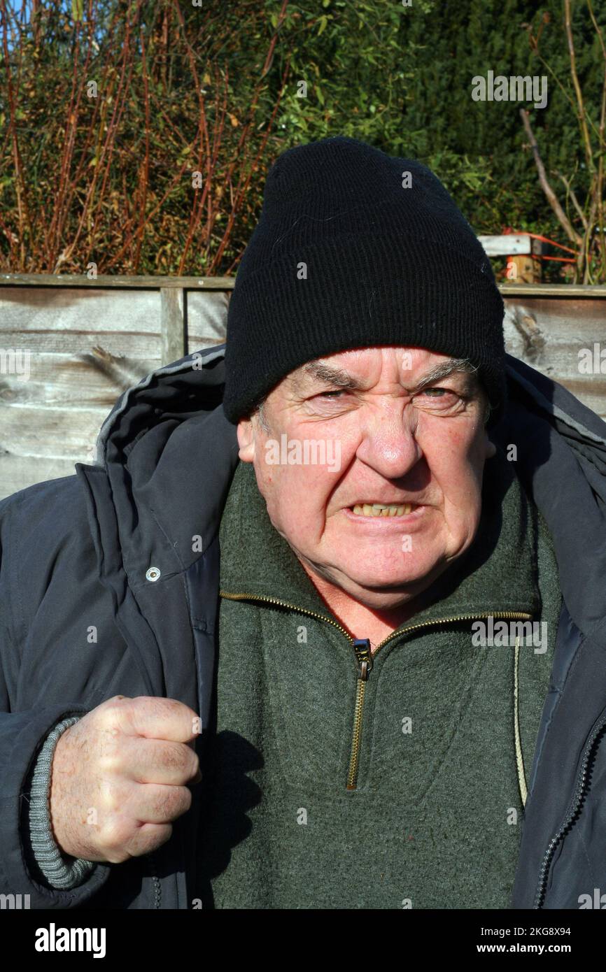 Angry senior fist hi-res stock photography and images - Alamy