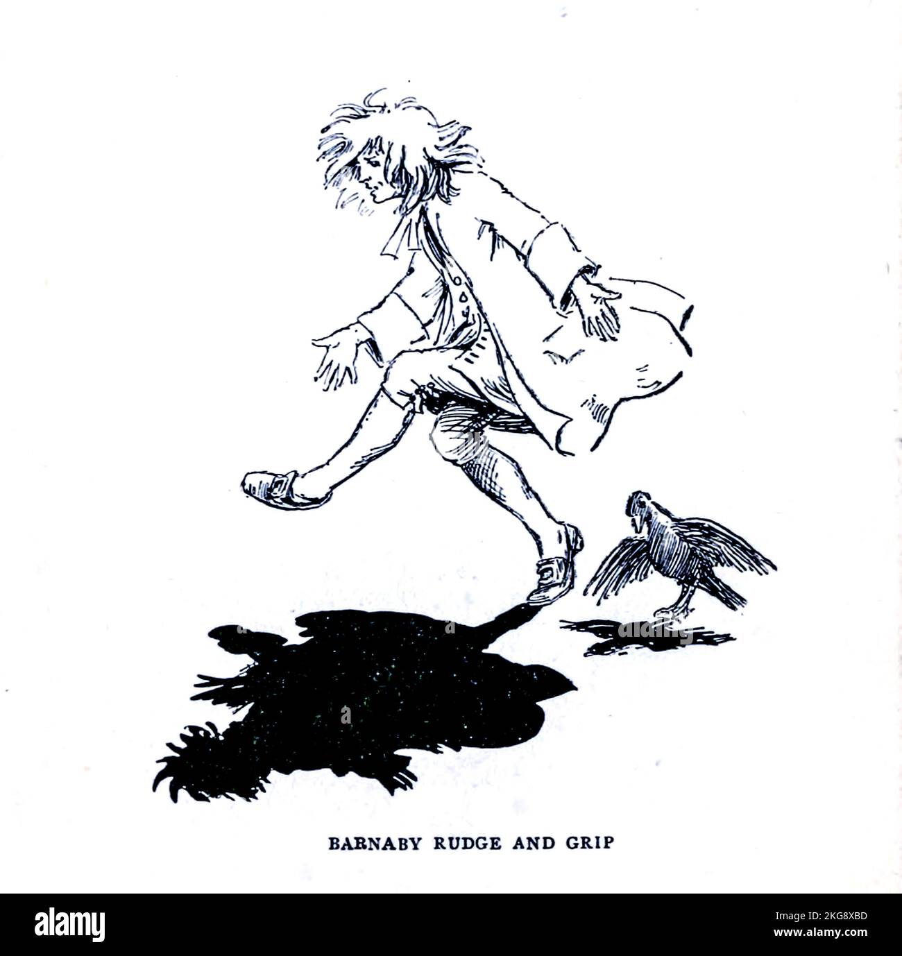 Barnaby Rudge and his pet raven Grip of Barnaby Rudge: A Tale of the ...