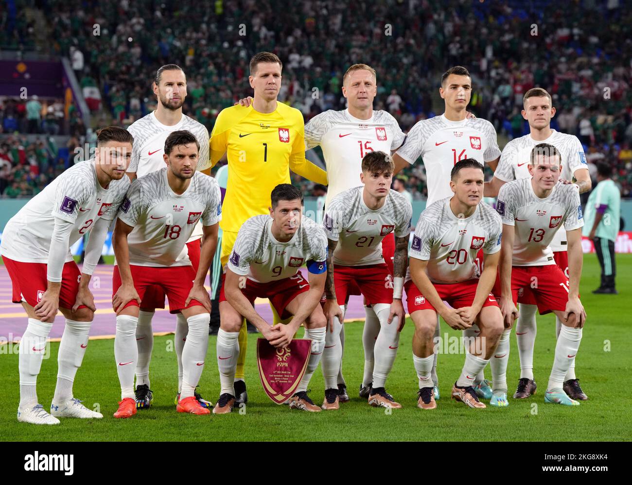 A Poland team group photo ahead of the FIFA World Cup Group C match at ...