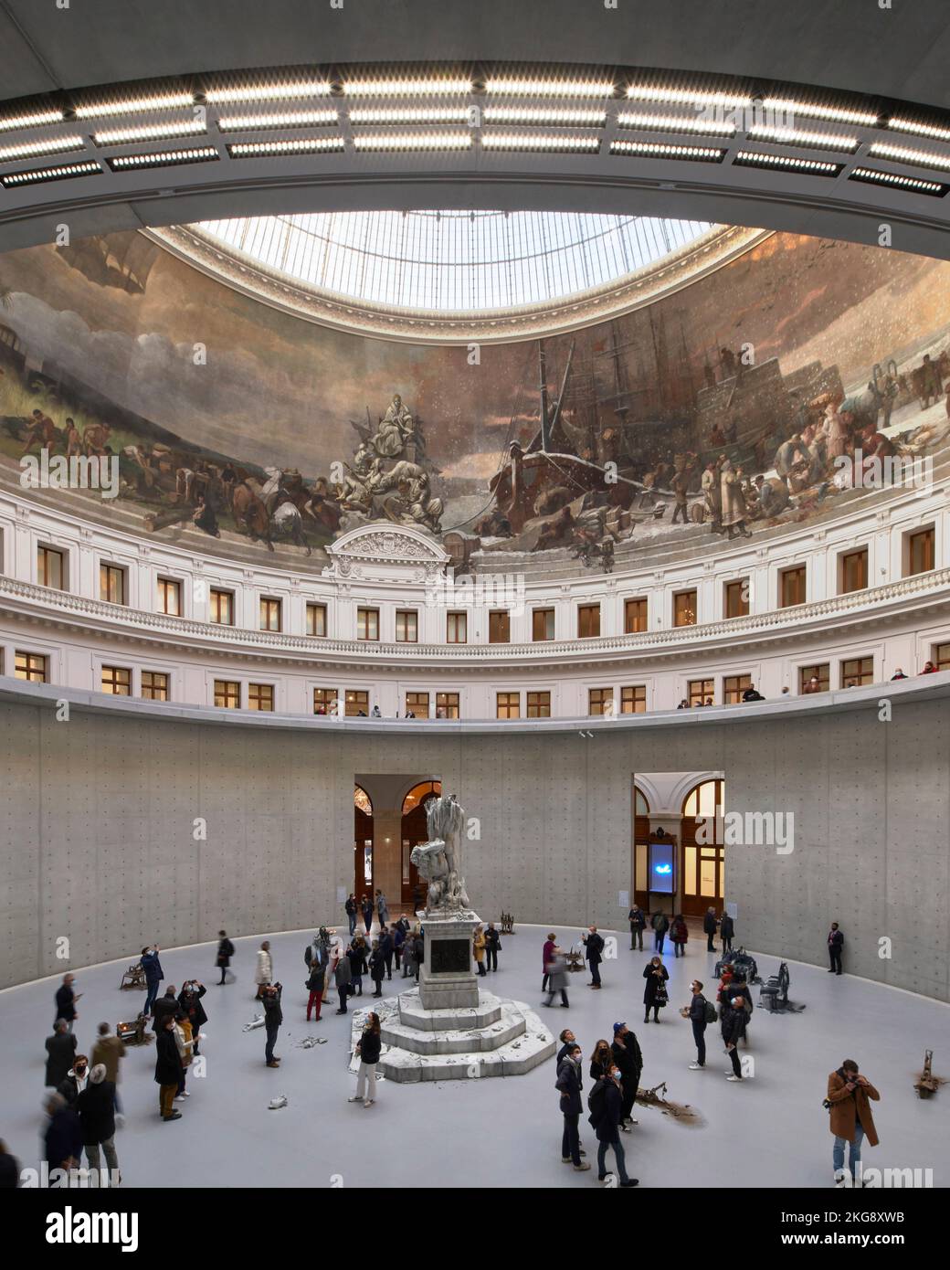 Main space from mid level. Bourse de Commerce, Paris, France. Architect ...