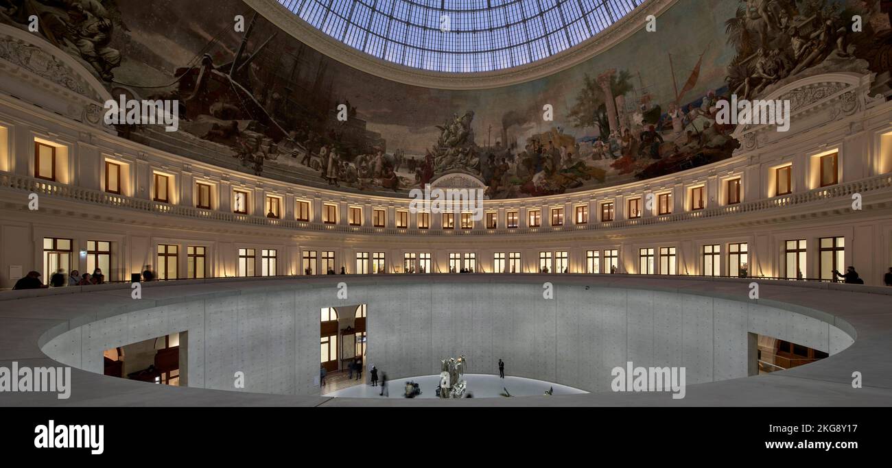 Main space from top level. Bourse de Commerce, Paris, France. Architect ...