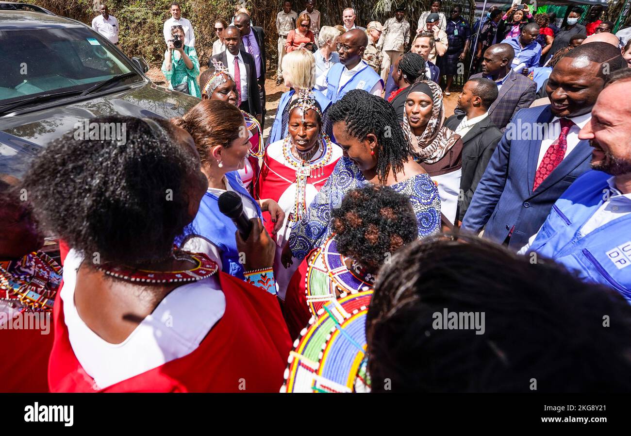 Crown Princess Victoria and Crown Prince Haakon greeted by Maasai ...