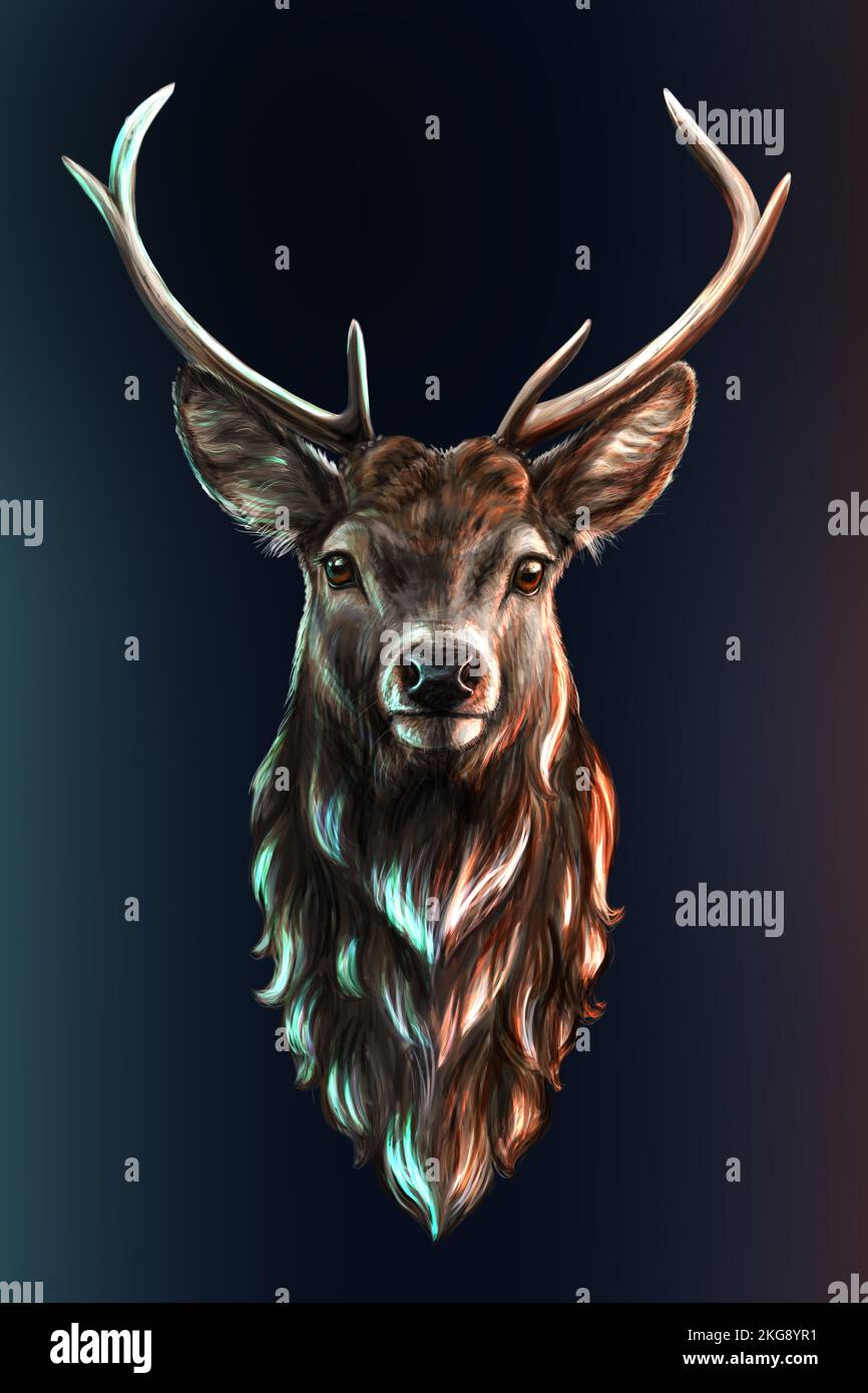 Deer graphic hi-res stock photography and images - Alamy