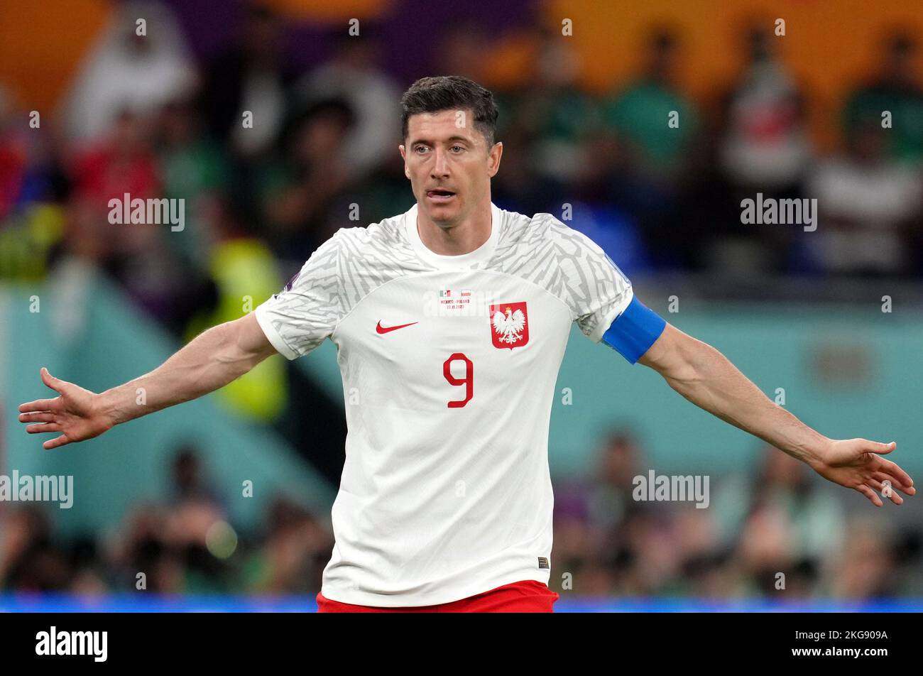 Poland's Robert Lewandowski during the FIFA World Cup Group C match at ...