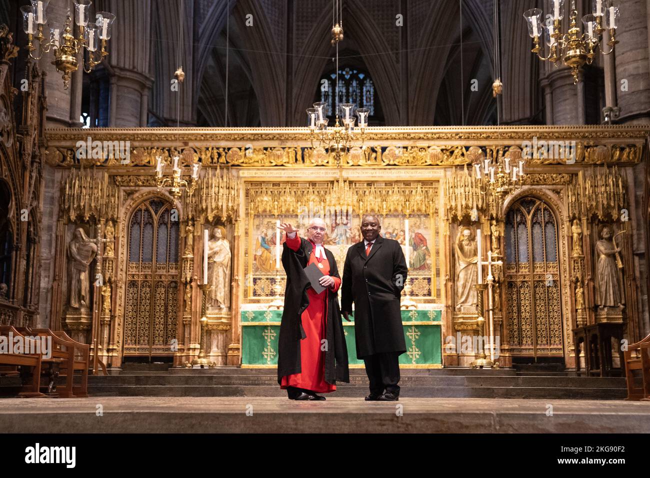 President Cyril Ramaphosa of South Africa visits Westminster Abbey in ...