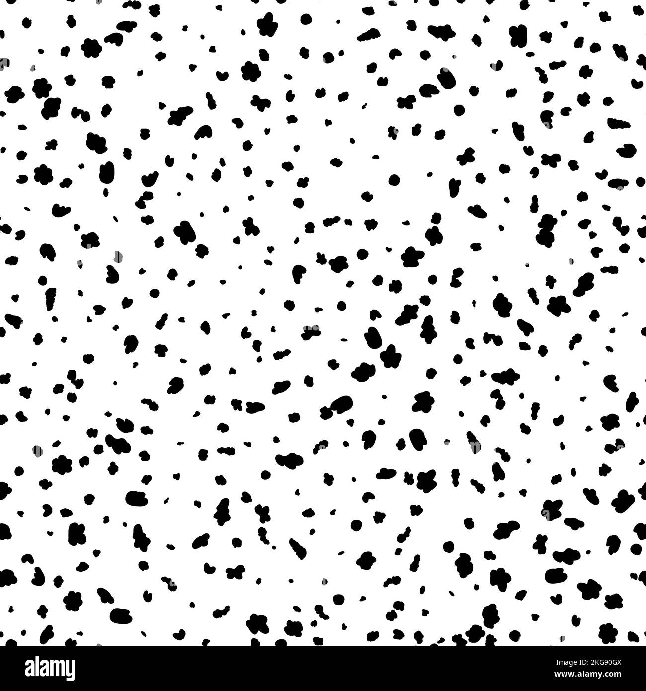 Dalmatian seamless pattern background, white and black dog spots splash ...