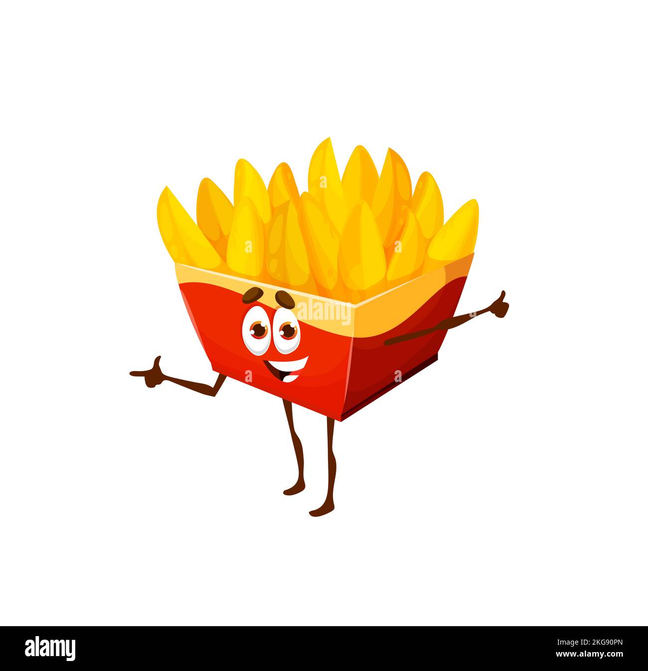 Cartoon fried potato wedges character. Vector fast food potato chops in ...