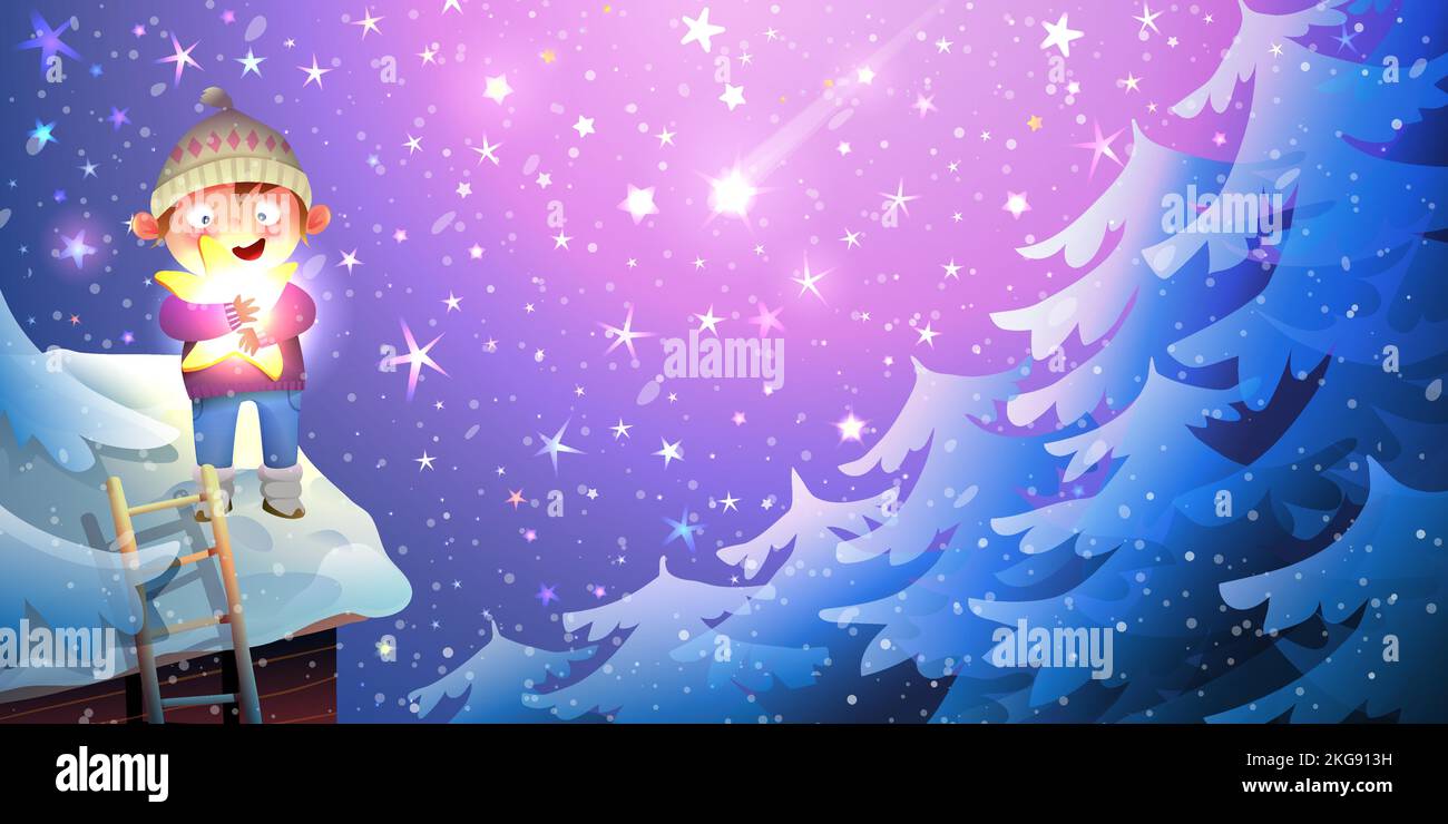 Stars sky child hi-res stock photography and images - Alamy