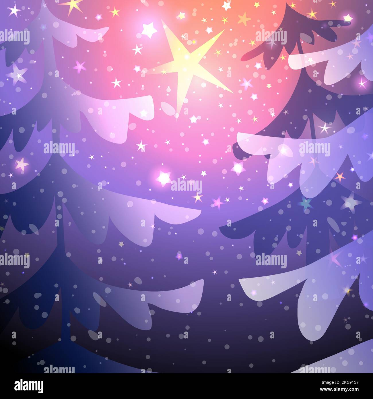 Stars sky tree Stock Vector Images - Alamy