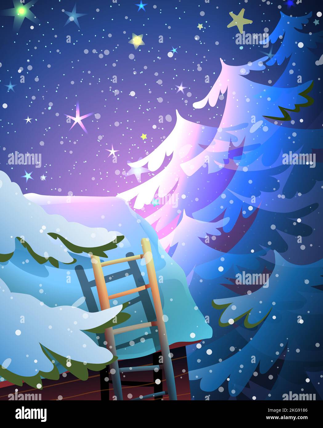 Night sky with stars watercolor Stock Vector Images - Alamy