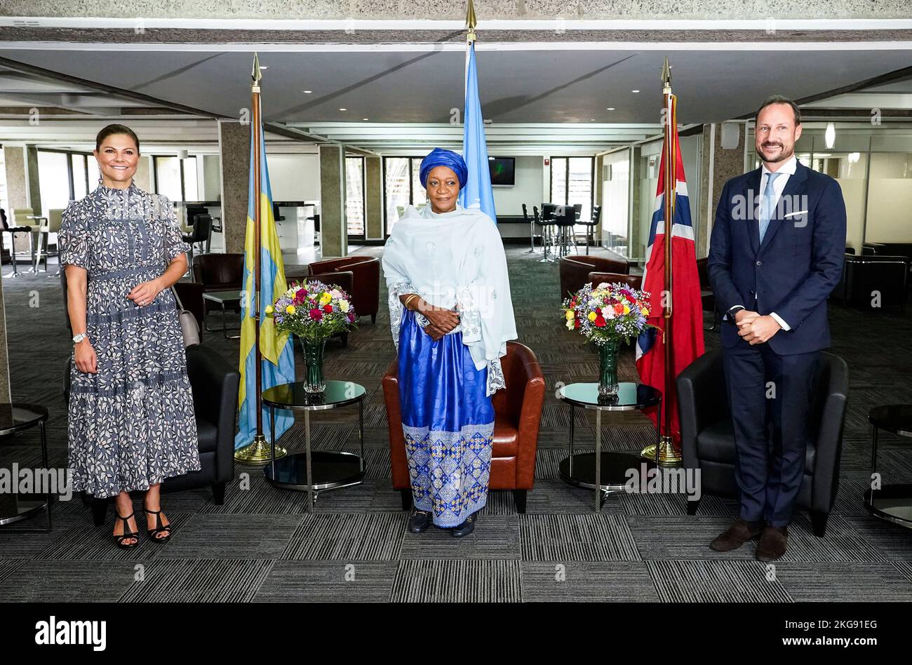 Crown Princess Victoria and Crown Prince Haakon with Zainab Haawa ...