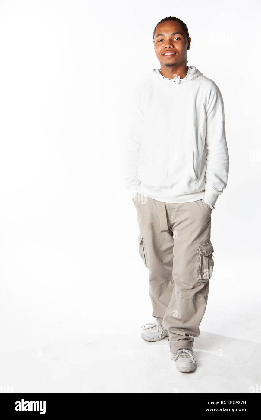 Teenagers: Relaxed Boy full length portrait. Relaxed body language and ...