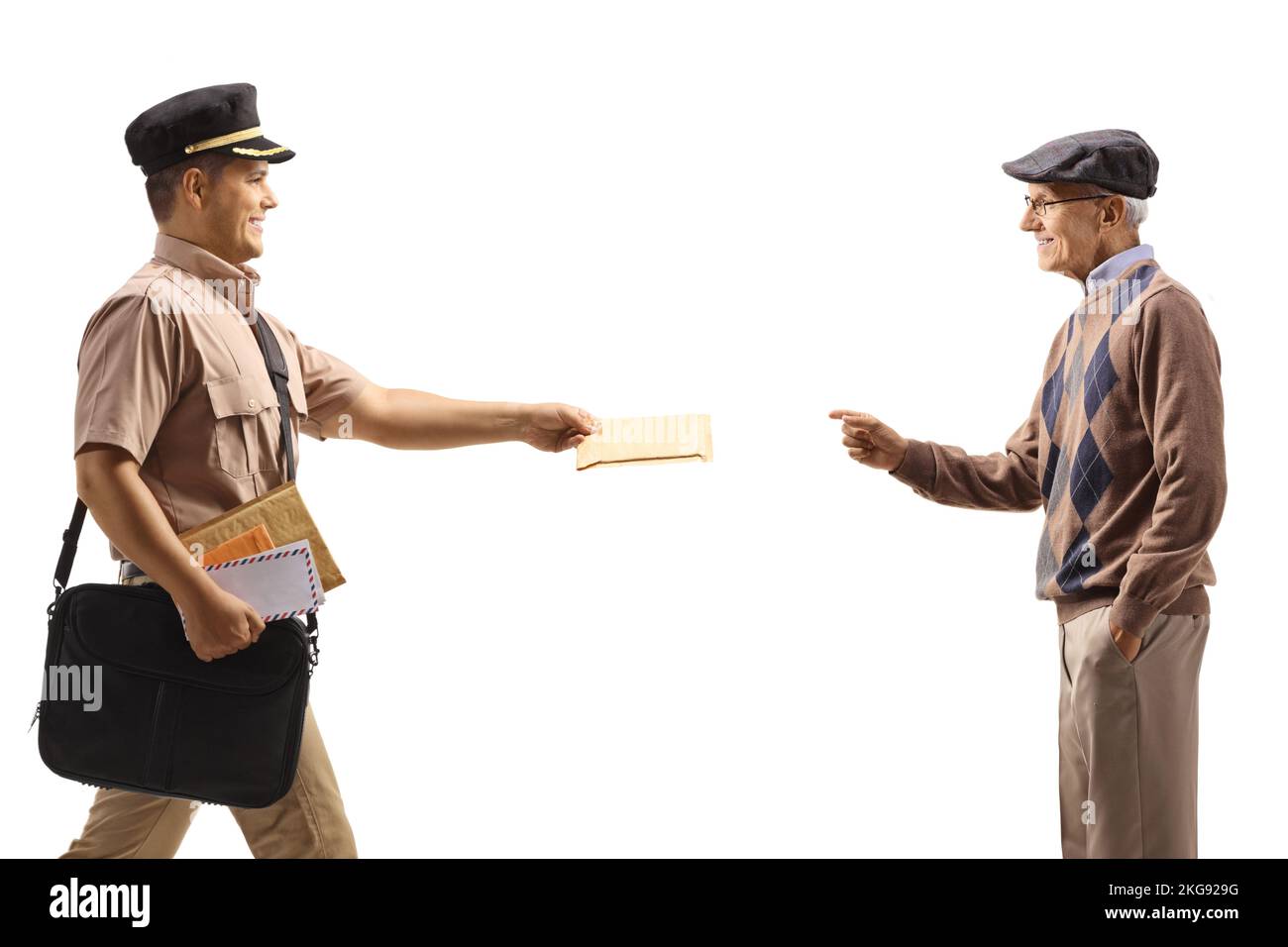 Postman delivering letter hi-res stock photography and images - Alamy