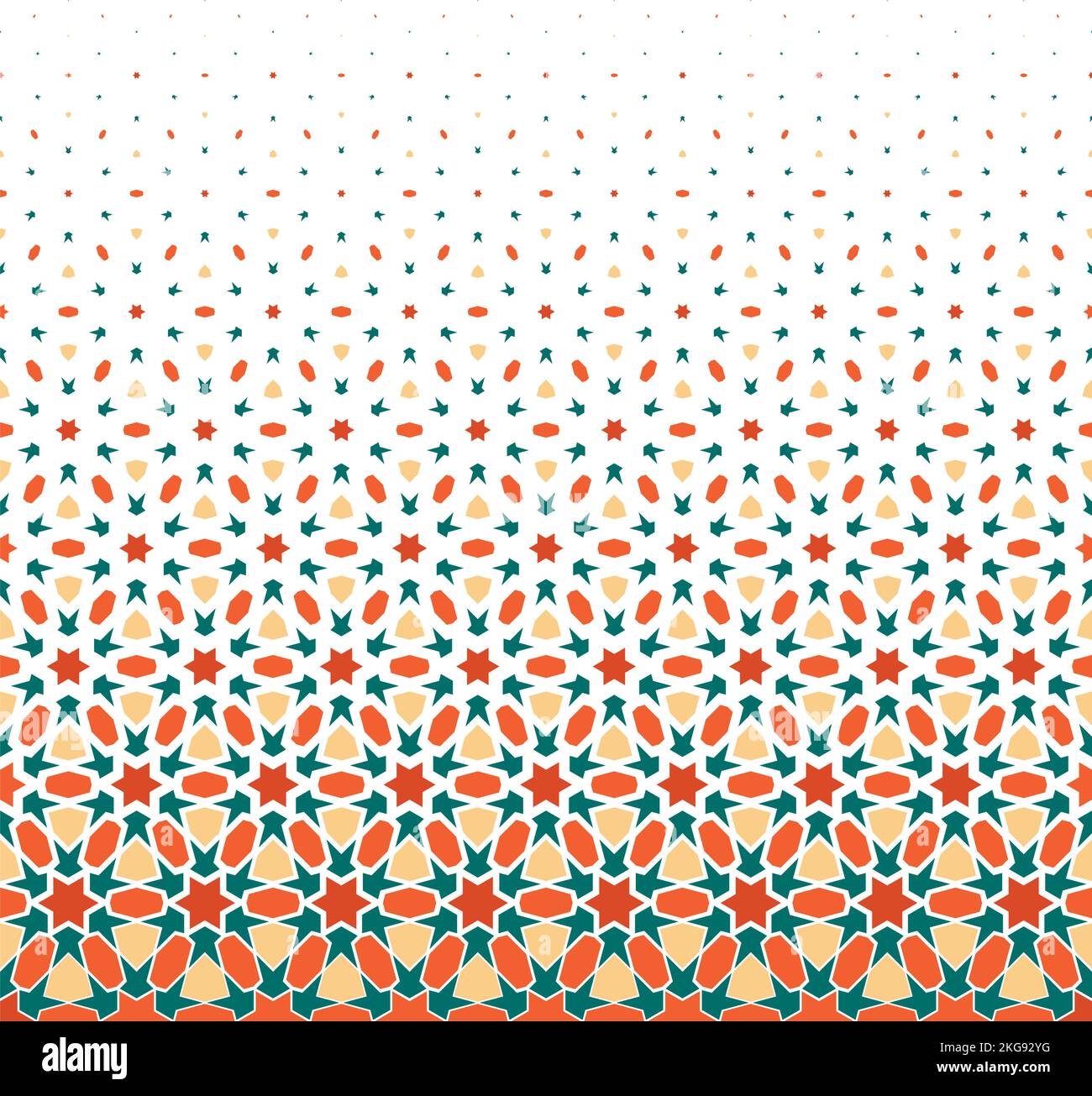 Geometric pattern of color figures on a white background.Arabic ...