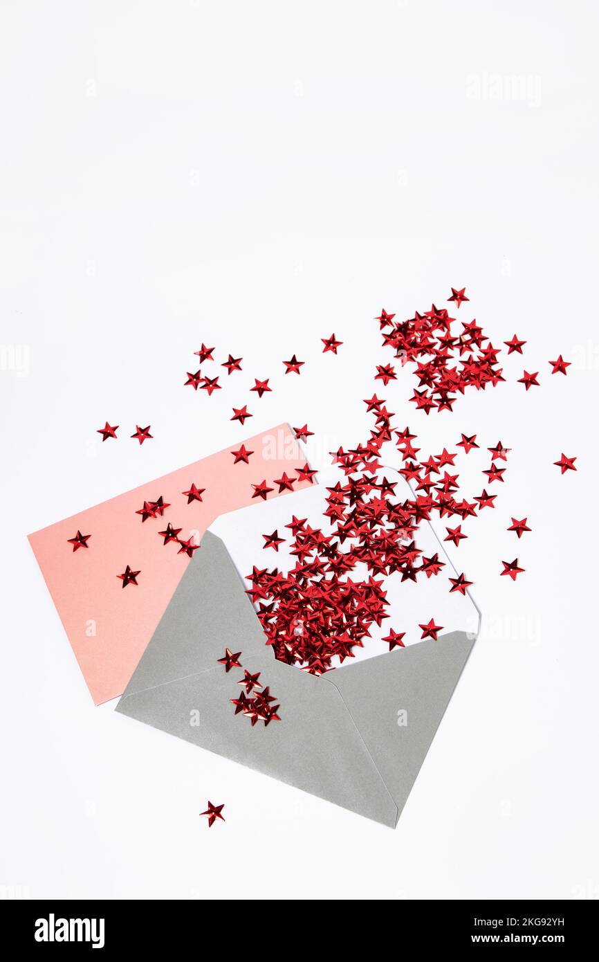 Silver paper envelope hi-res stock photography and images - Alamy