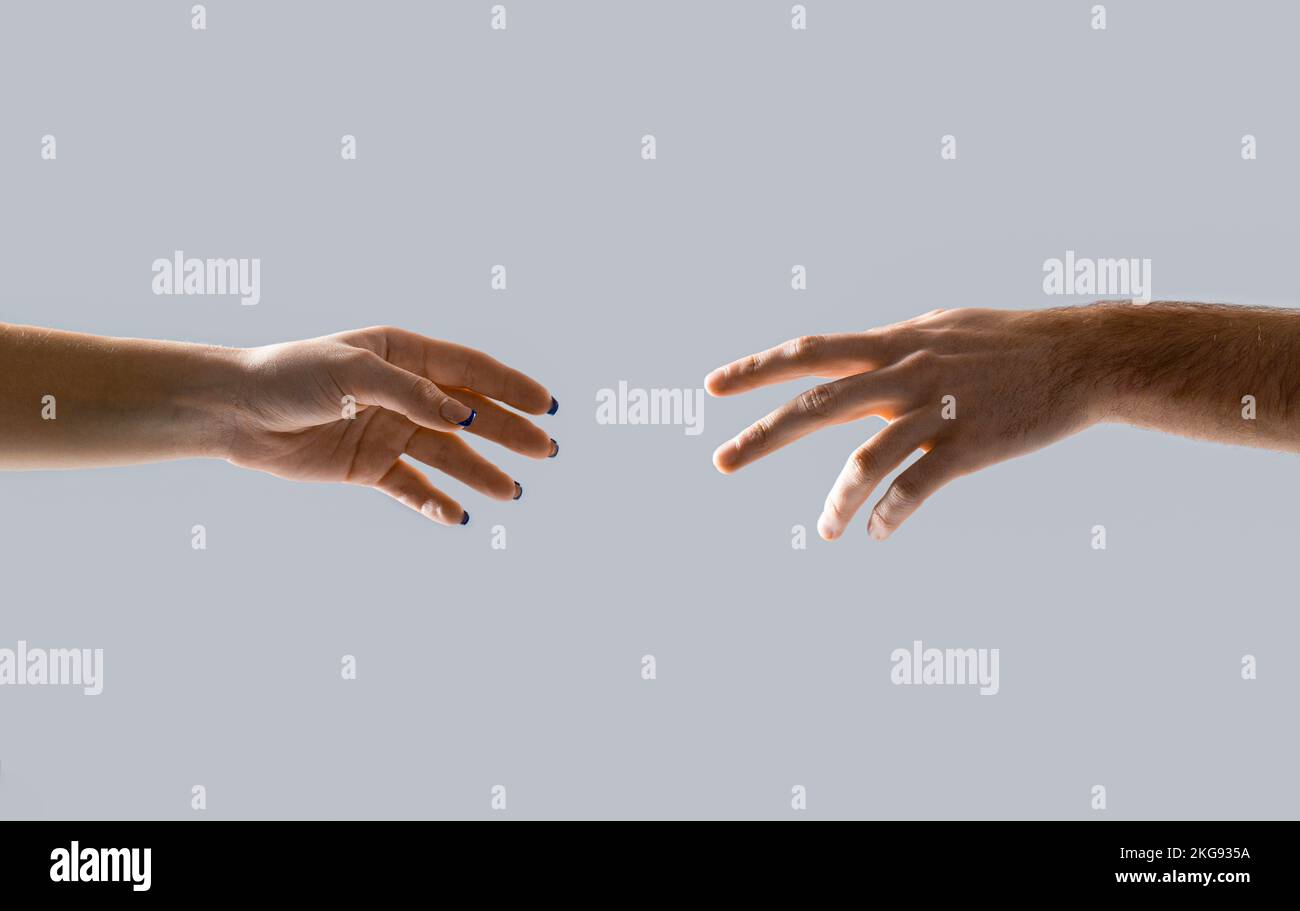 Two hands, helping arm of a friend, teamwork. Helping hand concept and ...