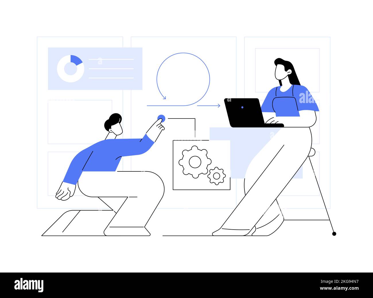 Agile project management abstract concept vector illustration Stock ...