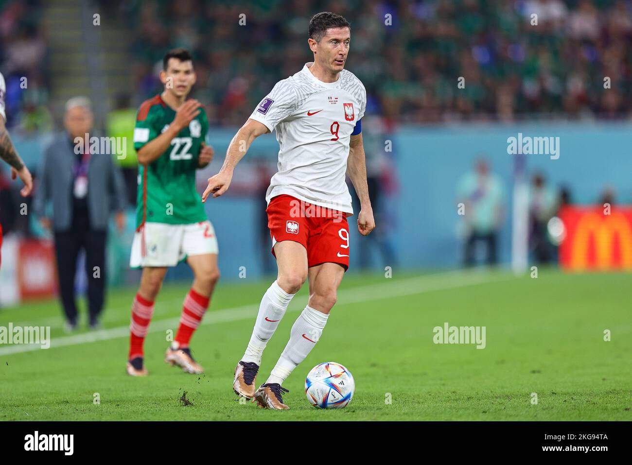 Robert Lewandowski during the FIFA World Cup Qatar 2022 Group C match ...