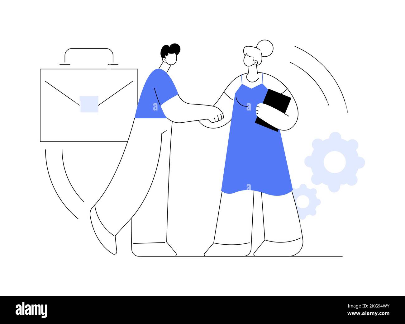 Partnership abstract concept vector illustration Stock Vector Image ...