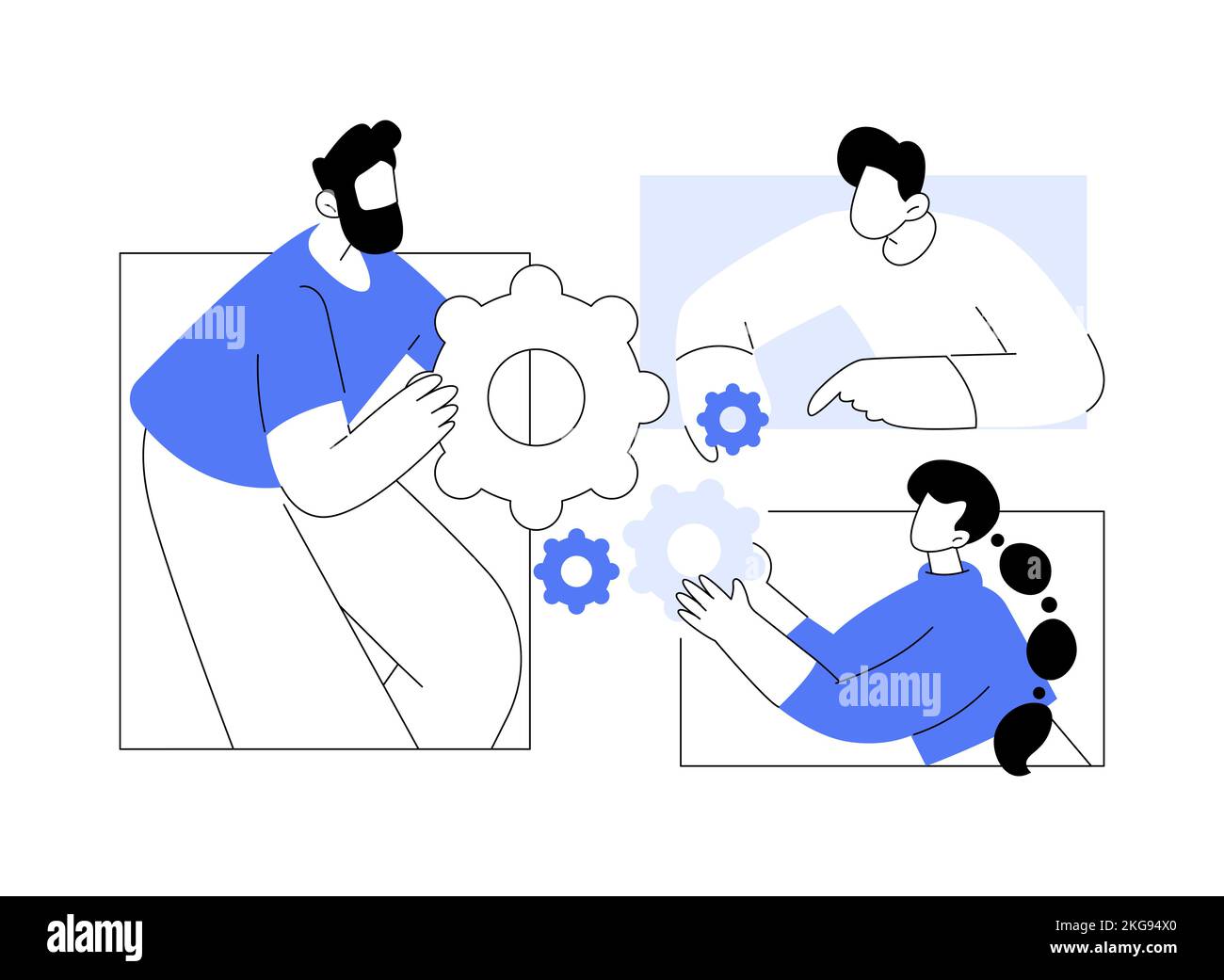 Collaboration abstract concept vector illustration Stock Vector Image ...