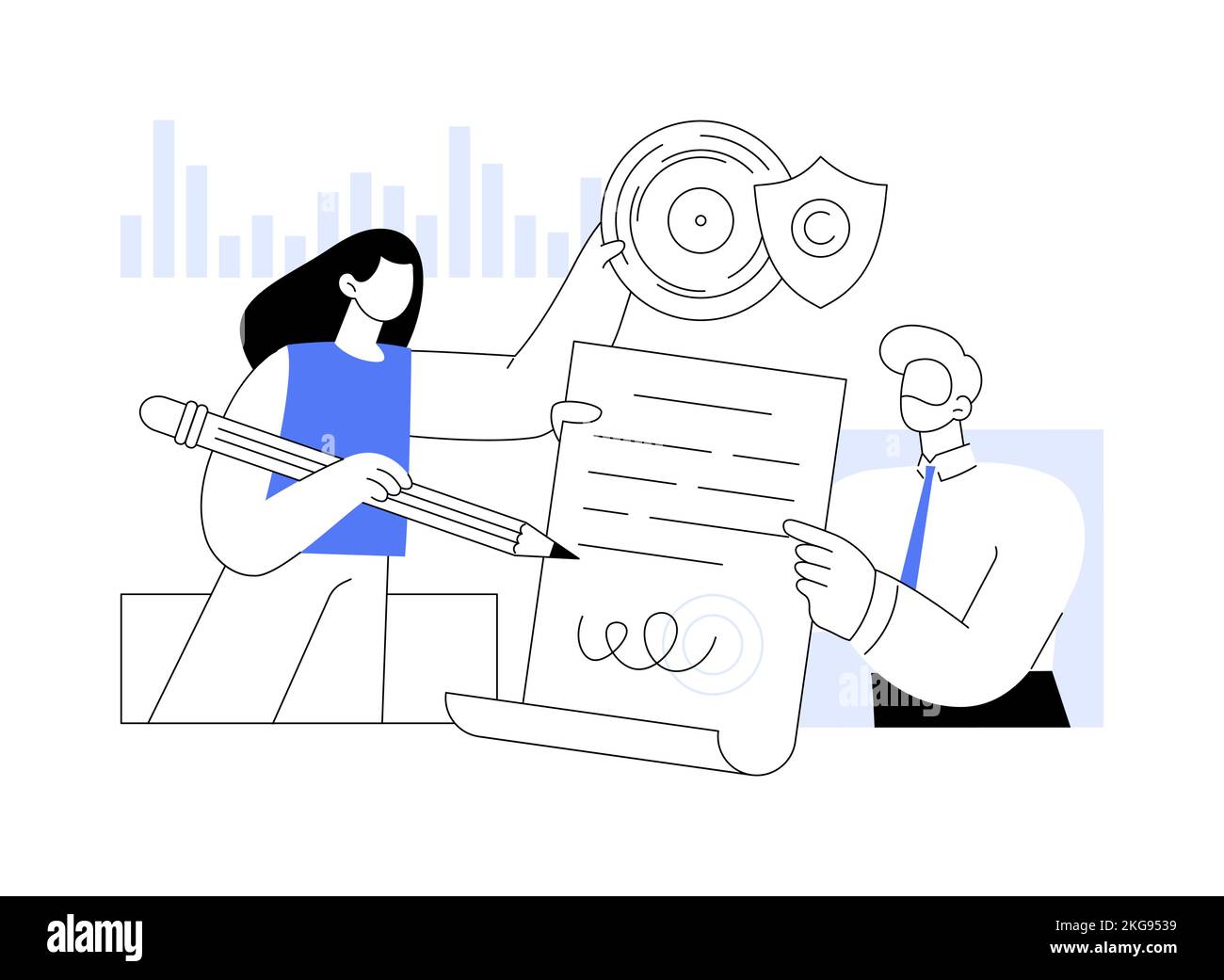 Licensing contract abstract concept vector illustration Stock Vector ...