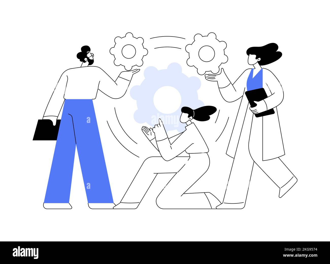 Cooperation abstract concept vector illustration Stock Vector Image ...