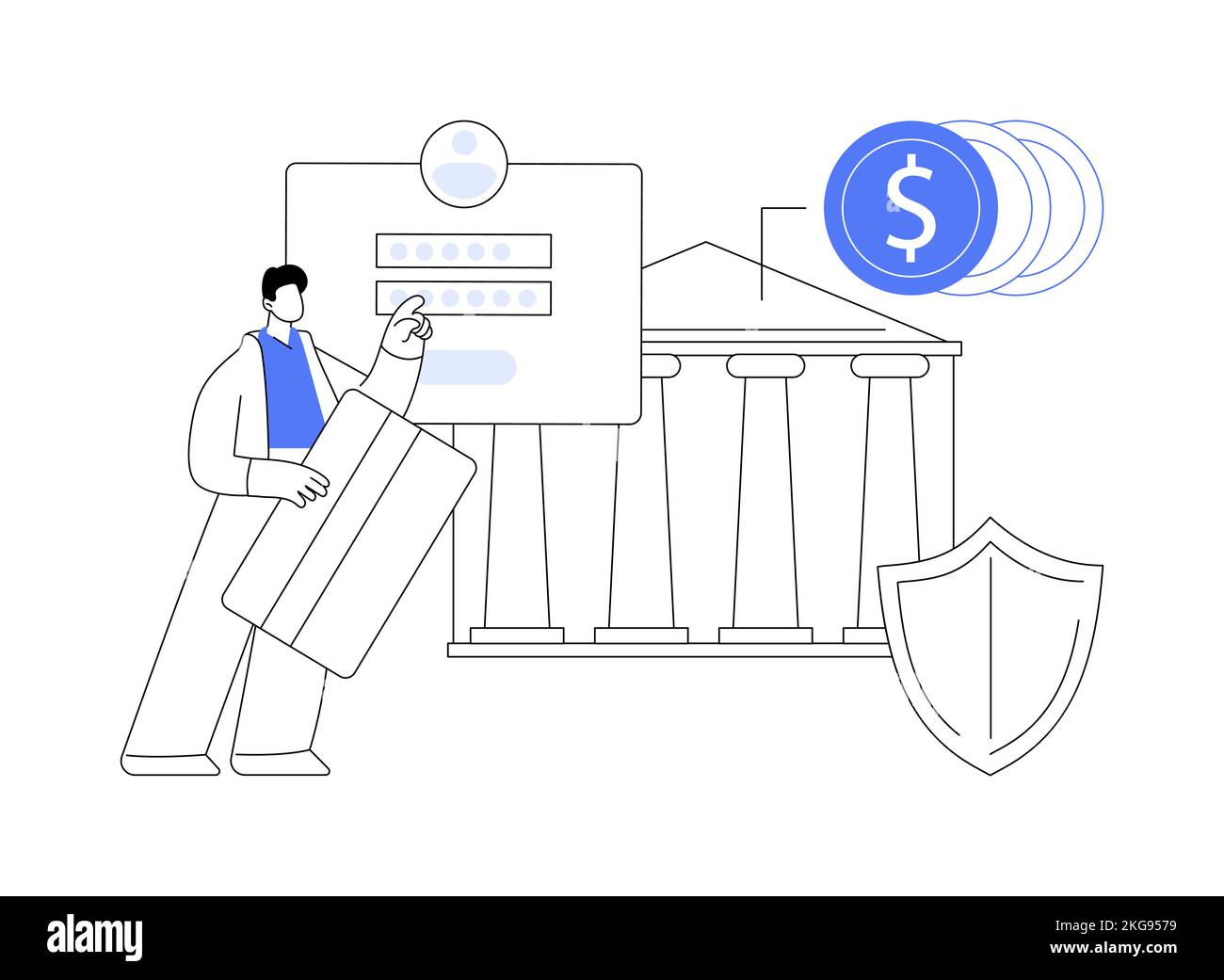 Bank account abstract concept vector illustration Stock Vector Image ...