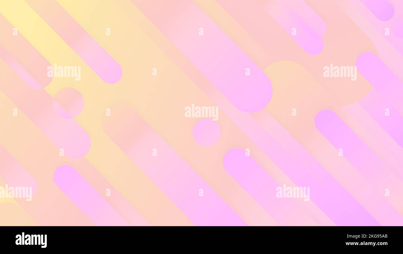 Abstract design with pink diagonal geometric shapes on yellow and ...
