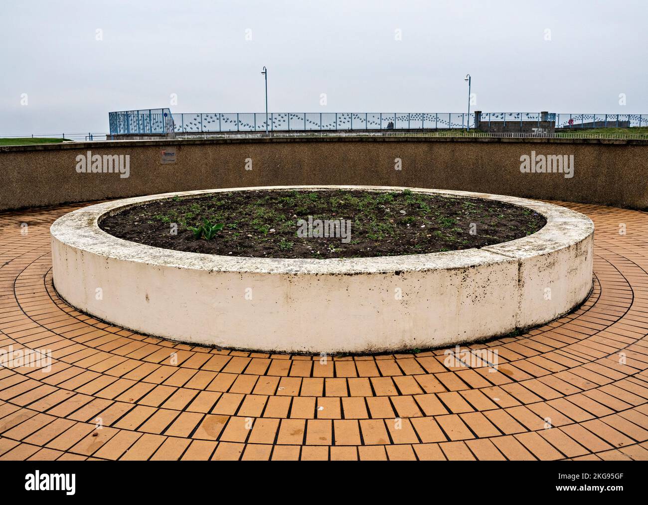 Empty concrete plant container prepared for Spring planting Stock Photo ...