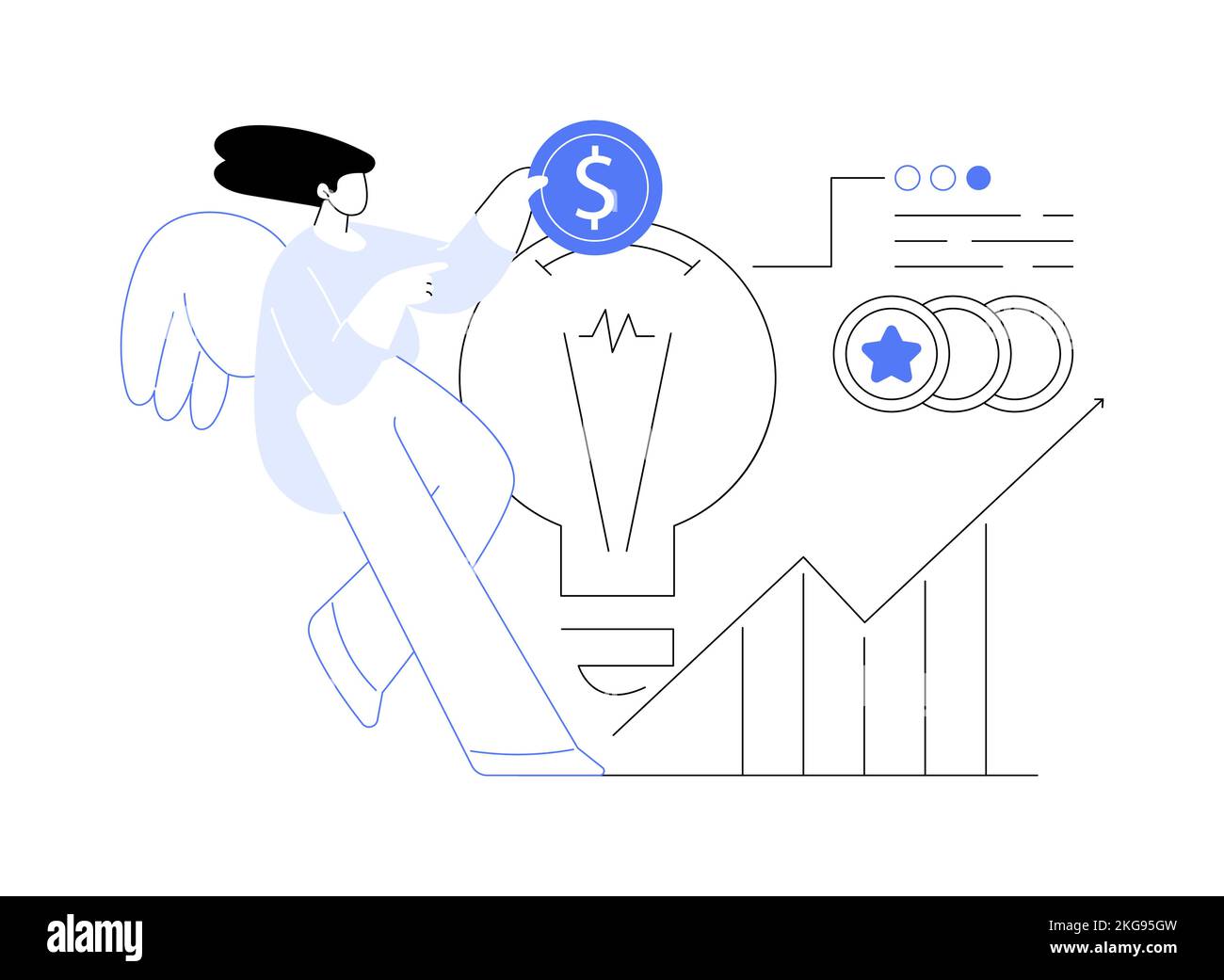 Angel investor abstract concept vector illustration Stock Vector Image ...