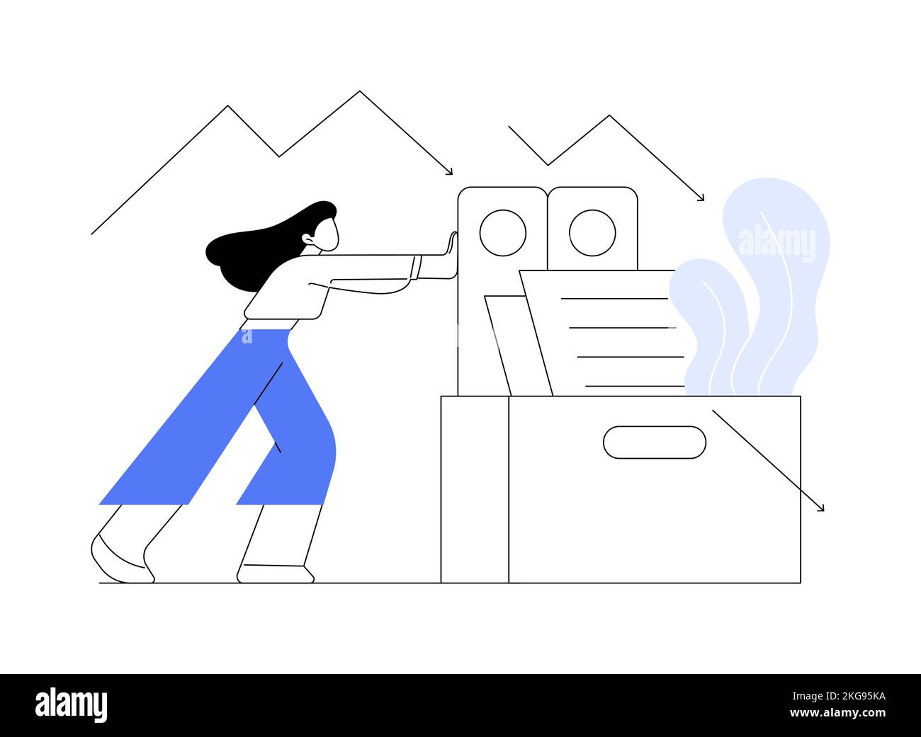 Displaced workers abstract concept vector illustration Stock Vector ...