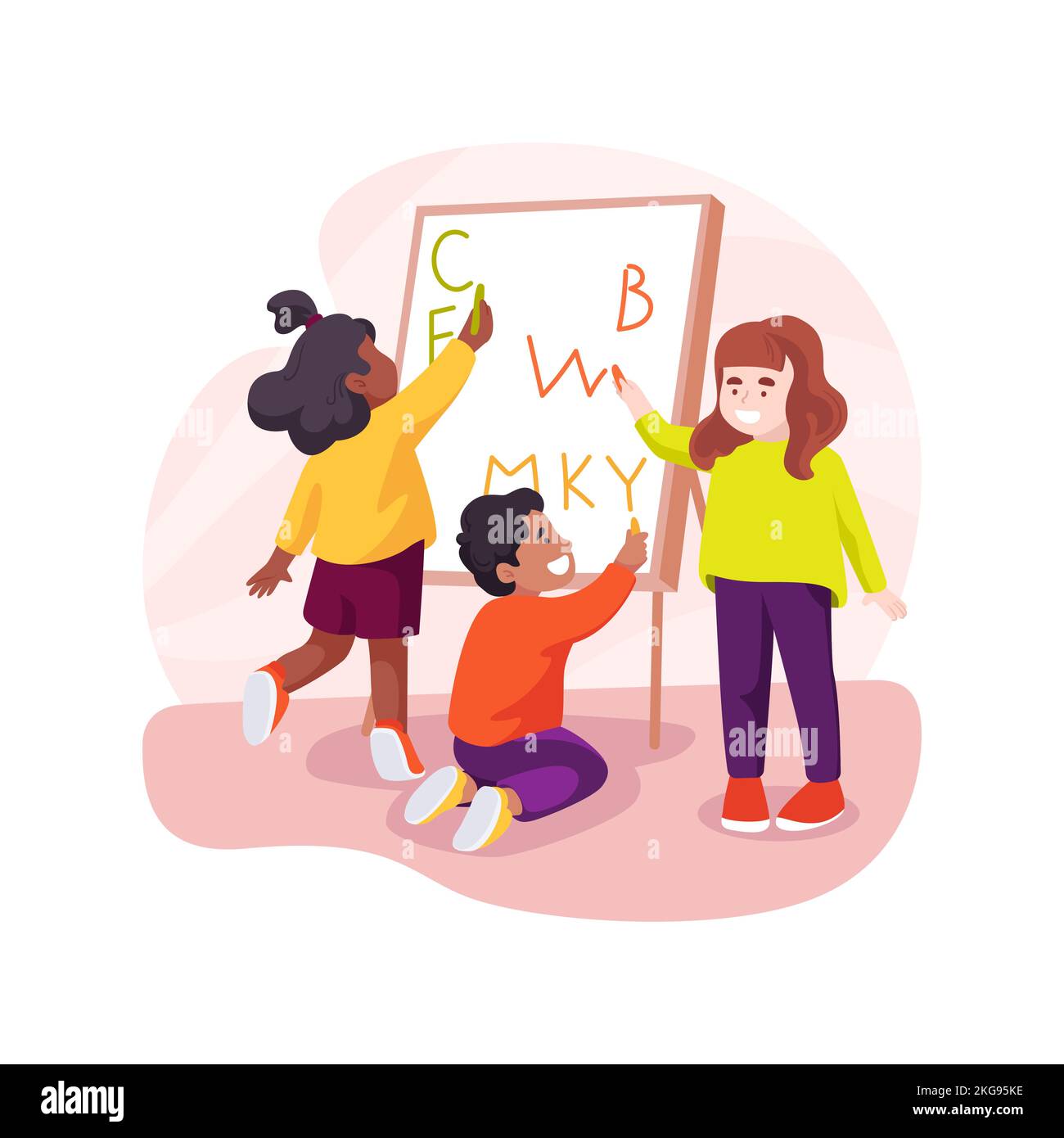 Spelling words isolated cartoon vector illustration Stock Vector Image ...