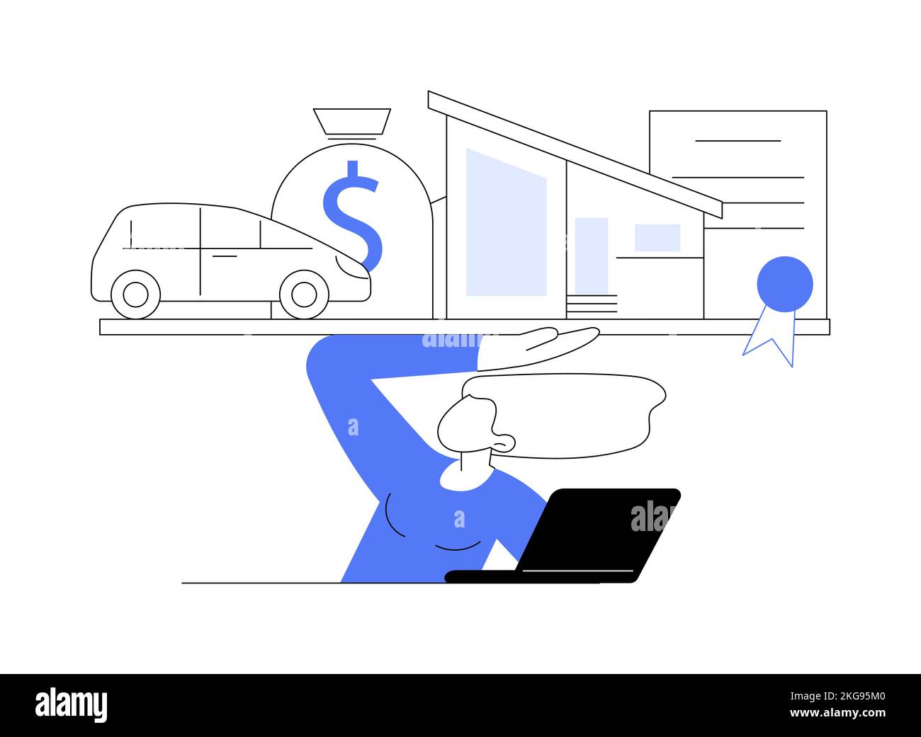 Debt burden abstract concept vector illustration Stock Vector Image ...