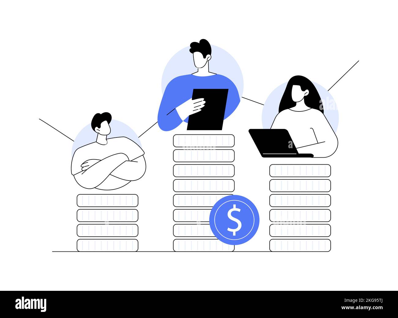 Income inequality abstract concept vector illustration Stock Vector ...