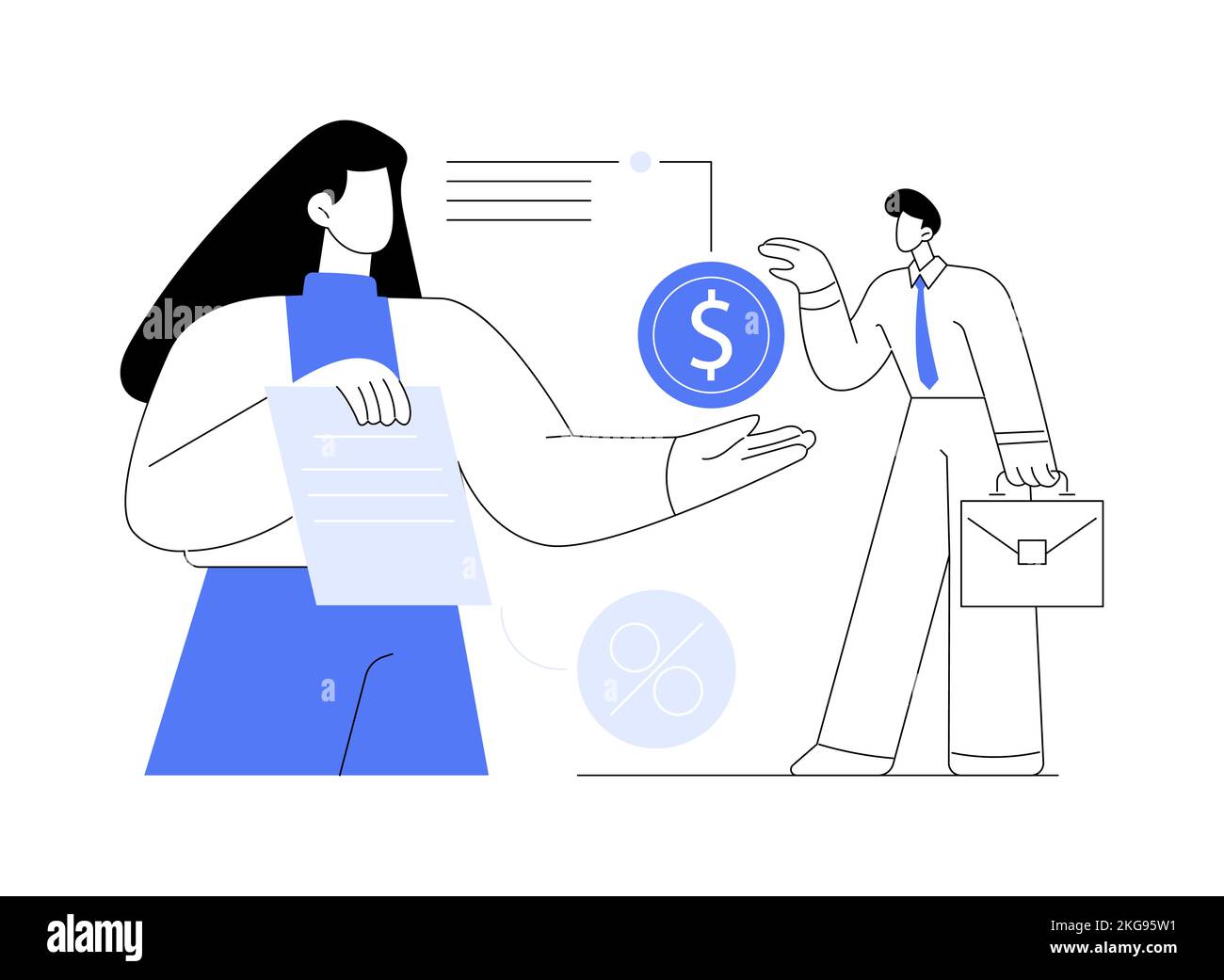 Money lending abstract concept vector illustration Stock Vector Image ...