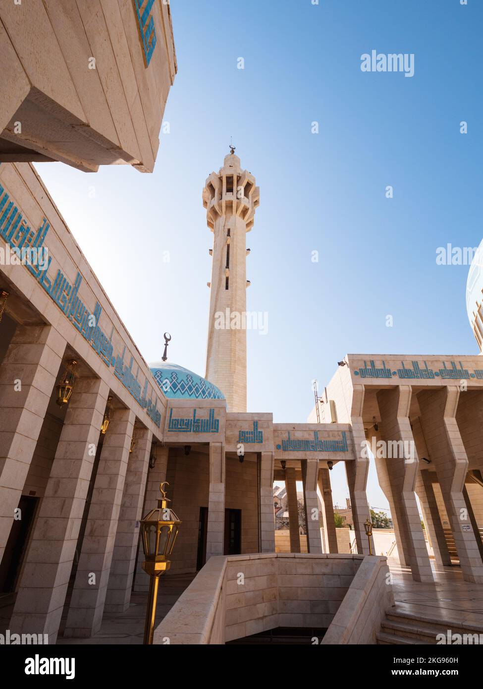 Beautiful view of King Abdullah I Mosque (Blue Mosque) with magnificent ...