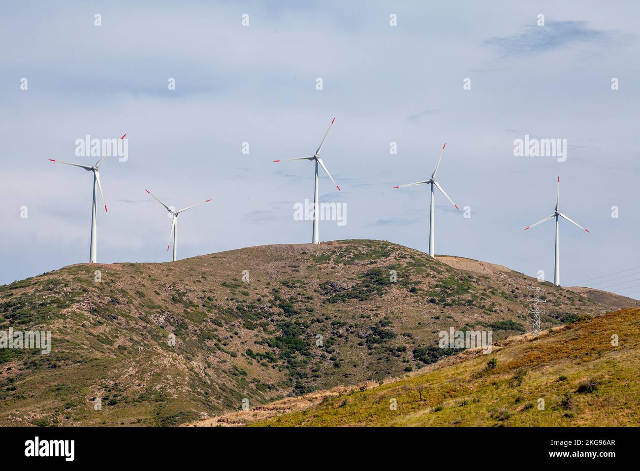 Wind turbine and wind rose Stock Photo - Alamy