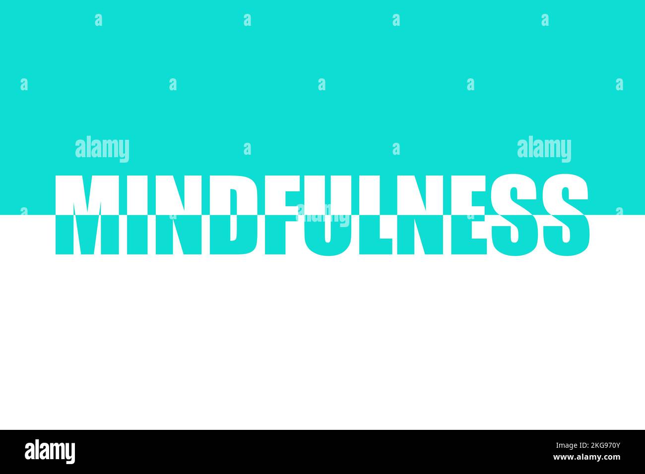 Mindfulness. Colorful typography banner with word. Text caption, art ...